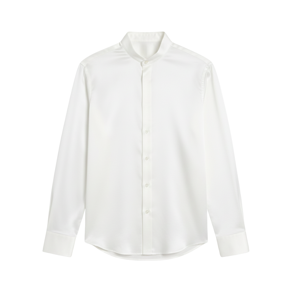 Custom Long Sleeve Button Down - Mandarin Collar